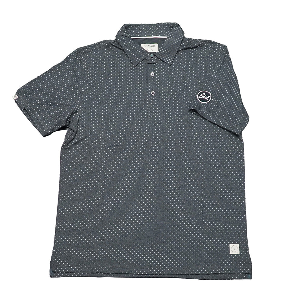 Edel X Linksoul Delray Polo - Black Heather Micro Dot – Edel Golf